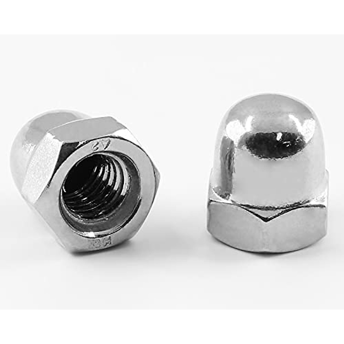Zorveiio 5/16-18 Acorn Hex Cap Nuts, 304 Stainless Steel Hex Nut Set, Plain Finish, Pack of 25
