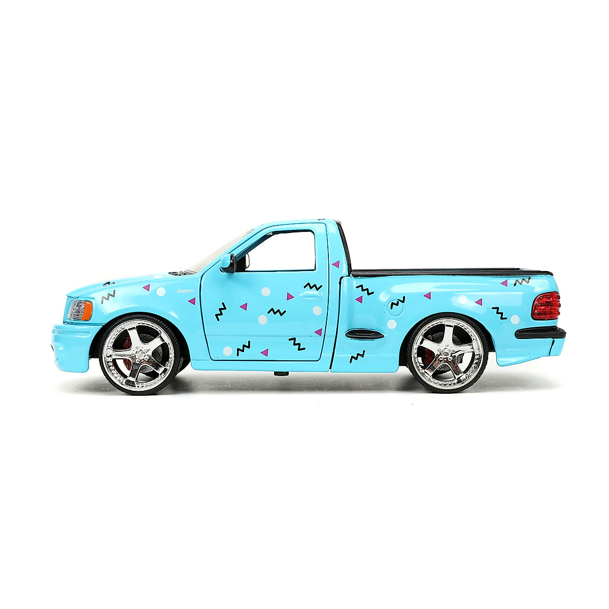 Jada Toys I Love The 90’s 1:24 1999 Ford F150 SVT Lightning Die-cast Car, Toys for Kids and Adults, Sky Blue (26136)