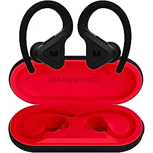 Monster DNA Fit Wireless Bluetooth Earbuds - Noise Cancelling Earbuds with Wireless Charging Case & Built-in Microphone, Water Resistant Bluetooth Headphones & Ear Buds