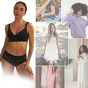 Cinvik Sexy Underwear for Women Plus Size Briefs Breathable Lace Panties Seamless High Waisted Cheekster Granny Panties 1XL