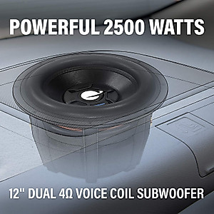 Planet Audio BBD12B 12 Inch Car Subwoofer - 2500 Watts Maximum Power, Dual 4 Ohm Voice Coil, Sold Individually, Black