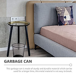 DOITOOL Metal Mesh Waste Basket, Black Wire Mesh Wastebasket for Home or Office, Round Mesh Small Trash Can for Under Desk, Kitchen, Bedroom, Den, or Recycling Can ( 12L )