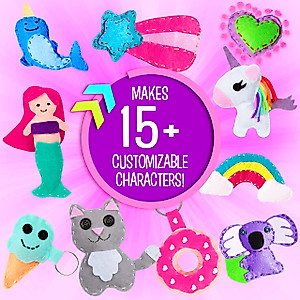 Creative Kids Felt Sewing Kit - Craft 15+ Characters - Fun DIY Kit for Kids 8+ - Creative Sewing Craft Set