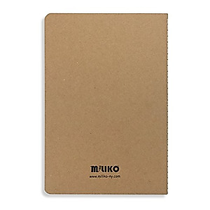 Miliko A5 Kraft Paper Series A5 Softcover Notebooks/Journals/Diary Set-4 Items Per Pack(Ruled)