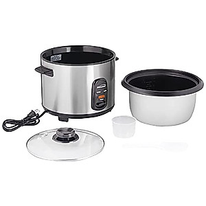 Brentwood Rice Cooker, 10-Cup, Stainless Steel