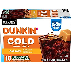 Dunkin' Cold Caramel Flavored Coffee, 60 Keurig K-Cup Pods