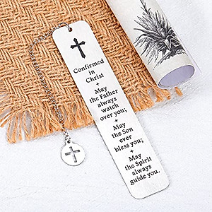 Baptism Gift for Girl Boy Catholic Confirmation Gift for Women Birthday Christian Bible Verse Bookmark for Godson Goddaughter Religious Gift for Church Bulk First Communion Graduation Gift for Him Her
