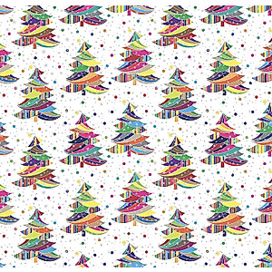 Stesha Party Rainbow Christmas Tree Wrapping Paper Present Gift Wrap 30 x 20 Inch (3 Sheets)