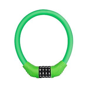 SJHY Bicycle Accessories Universal Mountain Bicycle Bike Lock Anti-Theft Portable Password Lock Fixed Bicycle Security Ring Lock Bike Parts (Color : Green)