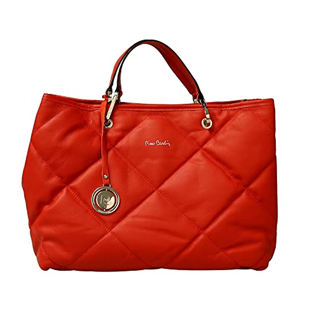 Pierre Cardin Large Red Soft Quilted Shopper Tote for womens