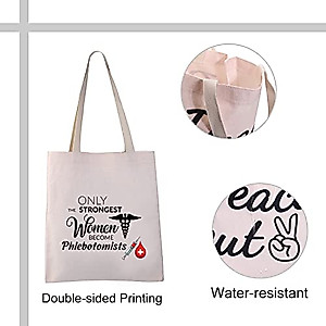 VAMSII Female Phlebotomist Gifts Tote Bag Phlebotomy Gifts for Women Phlebotomy Technician Gifts Phlebotomy Student Gifts(Tote Bag)