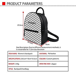 Xpyiqun Mushroom Purse Mini Backpack for Girls Women Shoulder Handbag Moon Star Butterfly Tote Bag Travel Shopping Satchel Beach Back Packs Cute Stuff Sack Waterproof Leather Daypack Storage Pouch