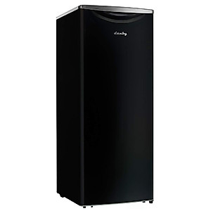 Danby DAR110A3MDB 11 Cu. Ft. Apartment Basement Sized Contemporary Classic Refrigerator with 3 Adjustable Glass Shelves and Bottle Storage, Black