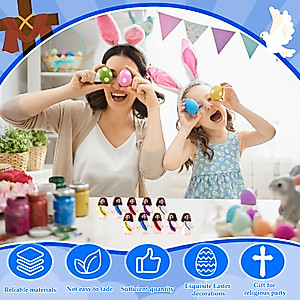 Bememo 25 Pcs Little Jesus Figures Original Design Easter Jesus Love You Mini Rubber Toys to Hide and Seek Religious Party Favors Sunday School Baptism Gifts Easter Egg Stuffers(Lively Colors)