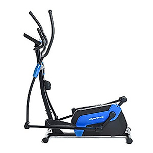 EXERPEUTIC 6000 QF Magnetic Elliptical with Bluetooth MyCloudFitness App, Black and Blue