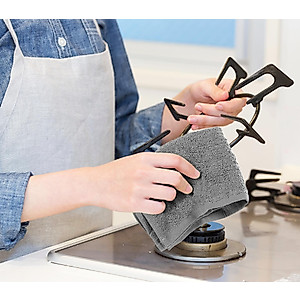 Utopia Towels Bundle of 24 Kitchen Bar Mops - 16"x19" Functional & Multipurpose (Grey & Electric Blue)