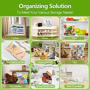 Xsourcer Freezer Slider Storage Bags, Pack of 12, 3.5 Gallon Food Storage Bag, 2 Mil 16" x 18" Reclosable Plastic Bags for Organization of Clothes, Shoes, Office Supplies & Travel Essentials