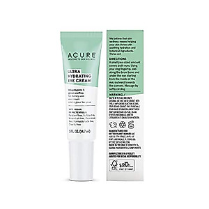 ACURE Ultra Hydrating Eye Cream | 100% Vegan | Intense Moisture for Super Thirsty Skin | Adaptogens & Green Coffee - Deeply Moisturizes | 0.5 Fl Oz