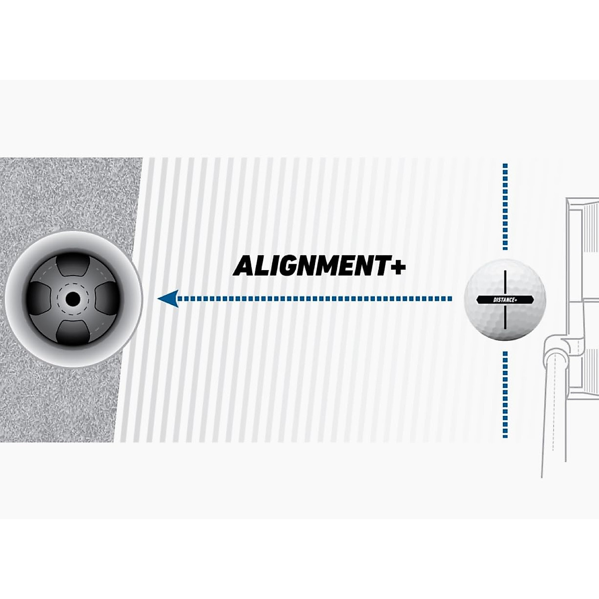 TaylorMade 2021 TaylorMade Distance+ Dozen Golf Balls, White (1 box with four lines of 3 balls each, 12 golf balls in total)