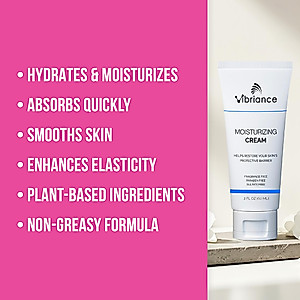 Vibriance Moisturizing Face Cream, 2 Fl Oz - Nourishing and Non-Greasy with Plant-Based Ingredients - Softening, Ultra-Hydrating, Fast-Absorbing Facial Moisturizer Cream for All Skin Types