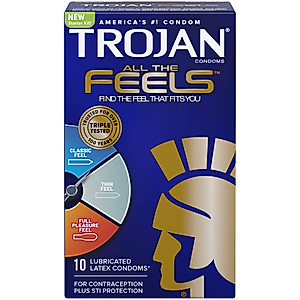 Trojan All The Feels Latex Condoms, 10CT