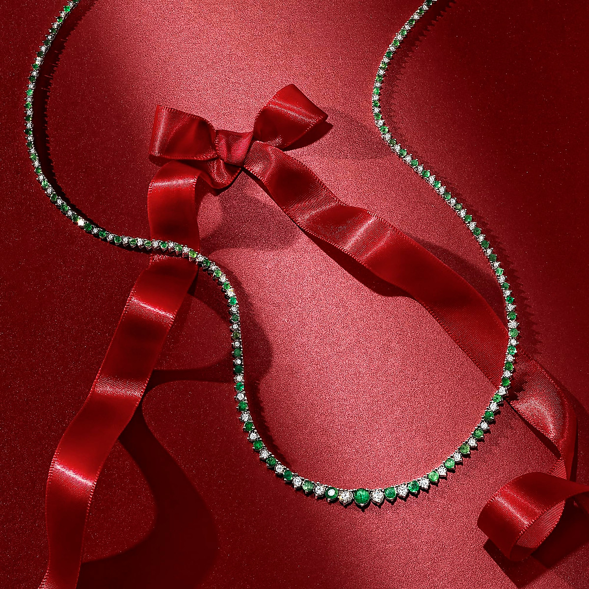 Ross-Simons Gemstone and 1.50 ct. t.w. Diamond Tennis Necklace in Sterling Silver