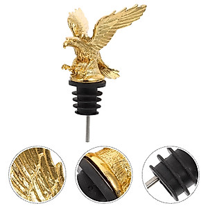 HEMOTON Wine Pourer Wine Aerator Eagle Head Animal Wine Pourer Bottle Decanter Spout Decorative Wine Bottle Stopper Home Bar Accessories (Golden)