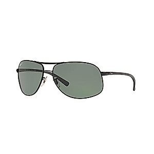 Ray-Ban Men's RB3387 Polarized Pilot Sunglasses, Black, 64mm