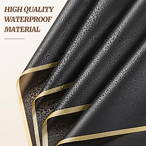 XIRTAIOV 20 Sheets Flower Wrapping Paper, Waterproof Floral Bouquet Wrapping Paper with 3D Butterflies and Greeting Cards, Florist Supplies Packaging Paper for Wedding Birthday Gift DIY (Black)