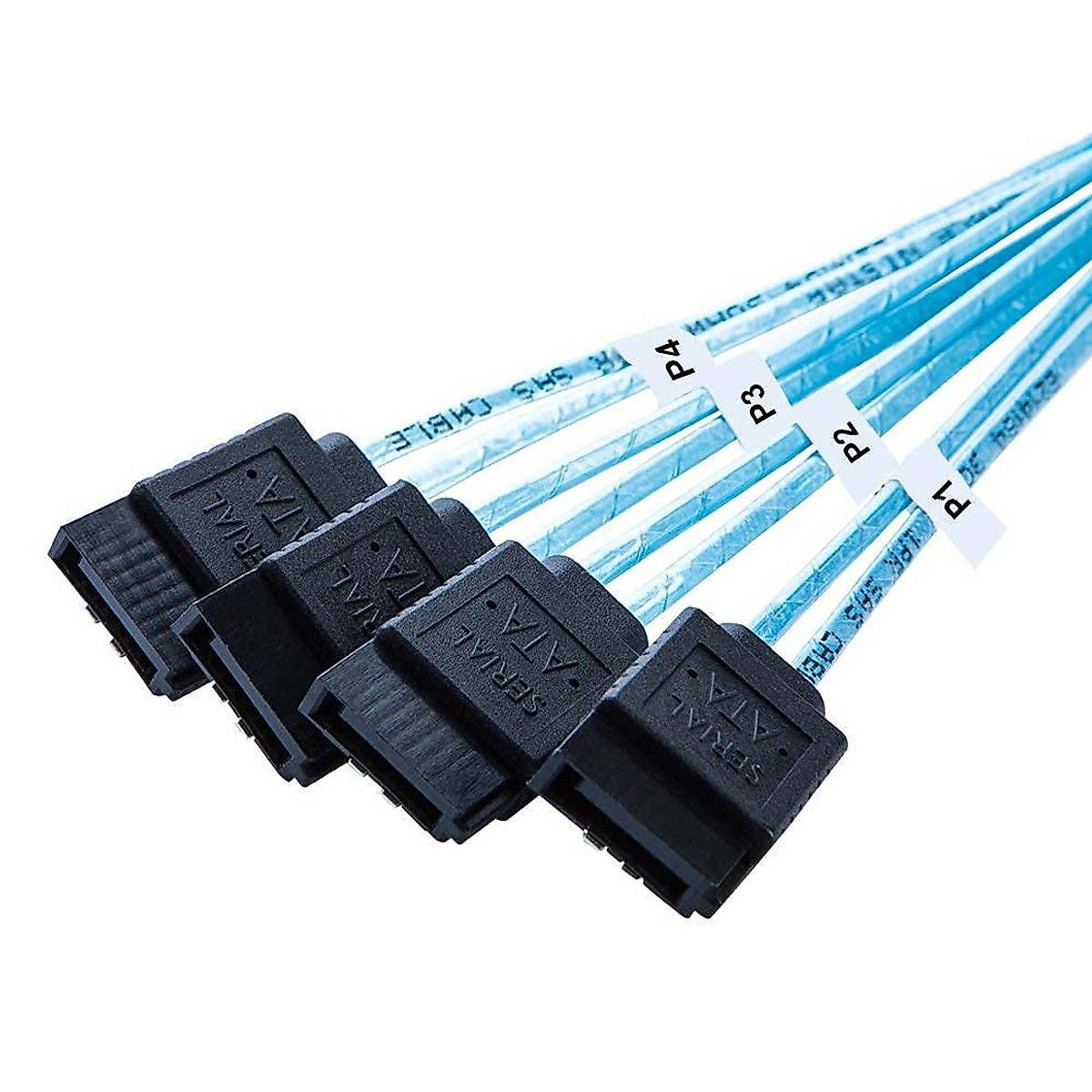 CableCreation 2-Pack 1.6FT/0.5M Internal HD Mini SAS (SFF-8643 Host) - 4X SATA (Target) Cable,SFF-8643 to 4X SATA Cable, SFF-8643 for Controller, 4 Sata Connect to Hard Drive