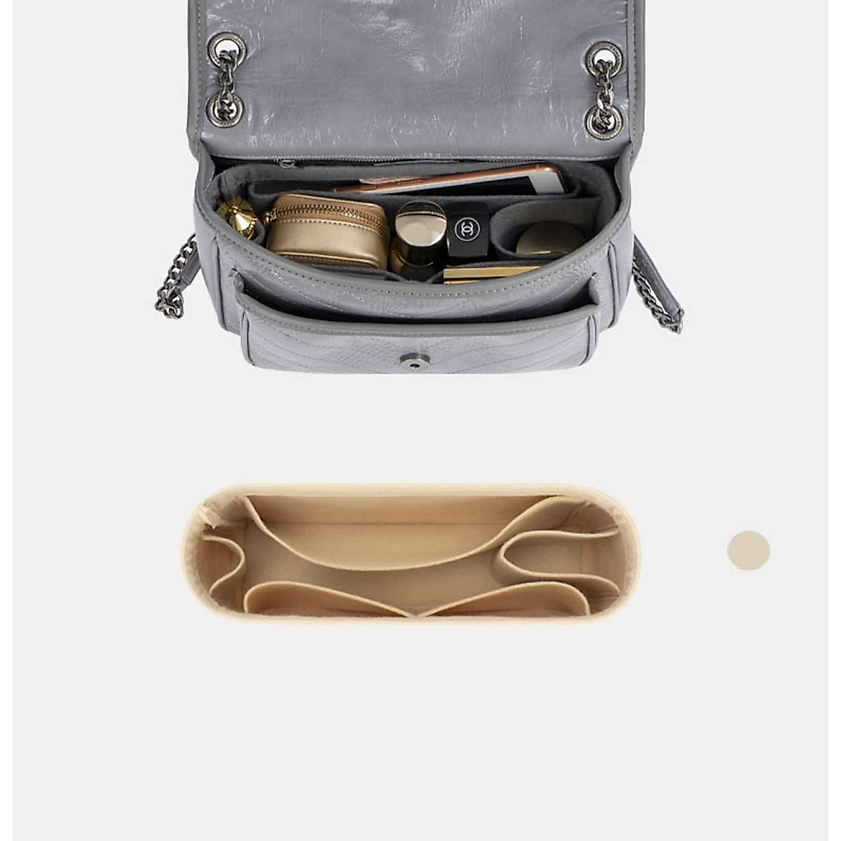 Lckaey bag organizer for niki 22 28 32 Vagabond Bag loulou bag organizer 2043beige-S