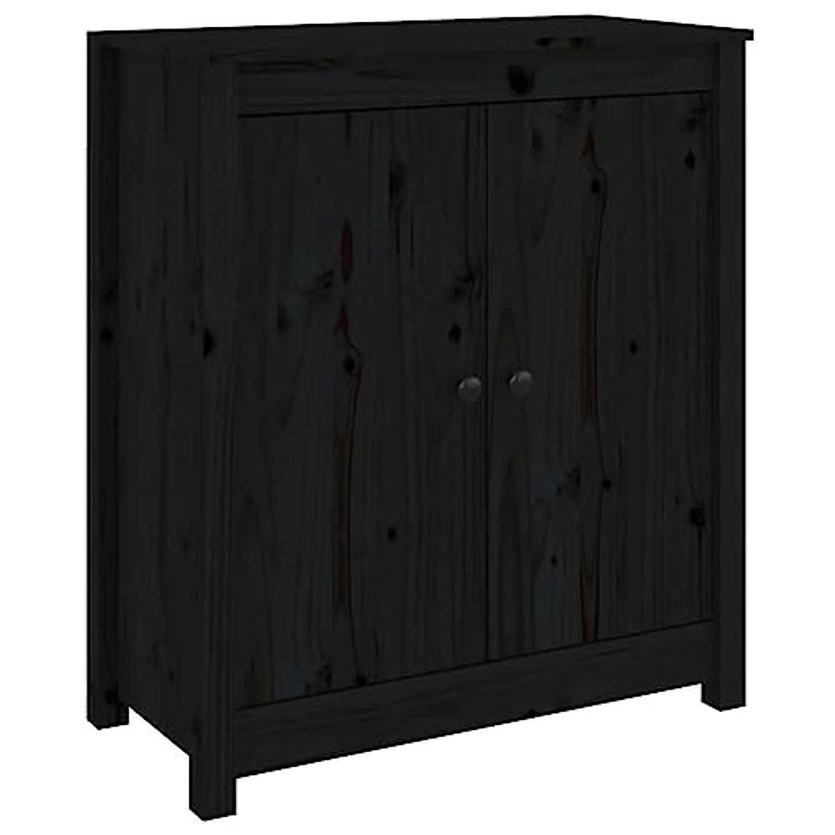 TIFITGO Asomie Sideboard Black 27.6"x13.8"x31.5" Solid Wood Pine Home Furniture Cabinets Fashion Kitchen Indoor Storage Buffets Sideboards Storage Cabinet US Stock Fast Shipment Black