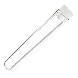 12x75mm PS Test Tube, with 12mm Flange Cap, Natural (Pack 10) Karter Scientific 401Q2