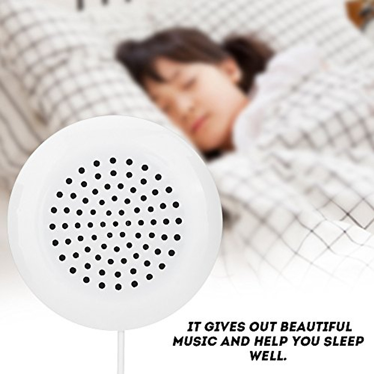 Mini Stereo Speaker,New DIY Pillow Speaker 3.5mm Mini Stereo Speaker,True HD and Unique Soft Sound Portable Speaker,Portable Plug in Speaker with 3.5mm Aux Audio Input,for MP3 Phone Portable CD
