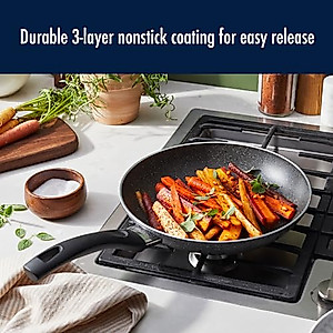 Henckels Everlift 2-Piece Granitium Nonstick Frying Pan Set, 8-inch and 10-inch frying pan, Made in Italy, durable 3-layer granite-hued nonstick coating from recycled materials, Oven safe to 400°F
