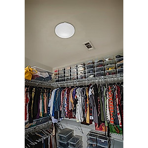 Lithonia Lighting FMLSDL 20 35840 M4 20-Inch Dimmable LED Square Flush Mount, ,4000 Lumens, 120 Volts, 44 Watts, Damp Listed White