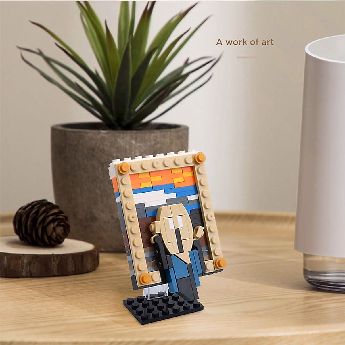 4 Pcs World Famous Painting MOC Building Blocks Toy Set, Compatible with Lego Building Set,Art Portrait Toys,Educational Classic Toy Bricks,STEM Gift Toys for Kids Boys Girls