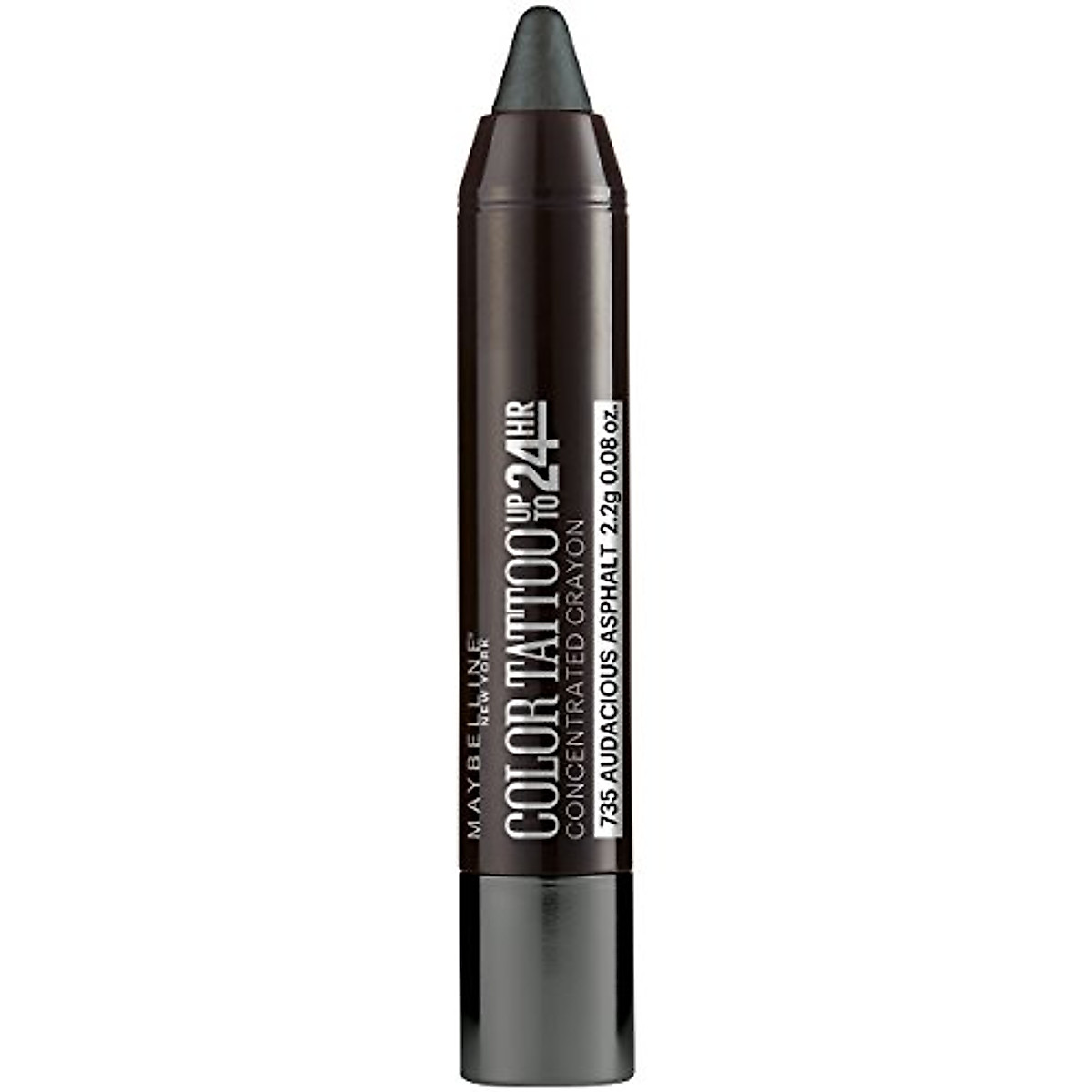 Maybelline New York Eyestudio Color Tattoo Concentrated Crayon,735 Audacious Asphalt, 0.08 oz.