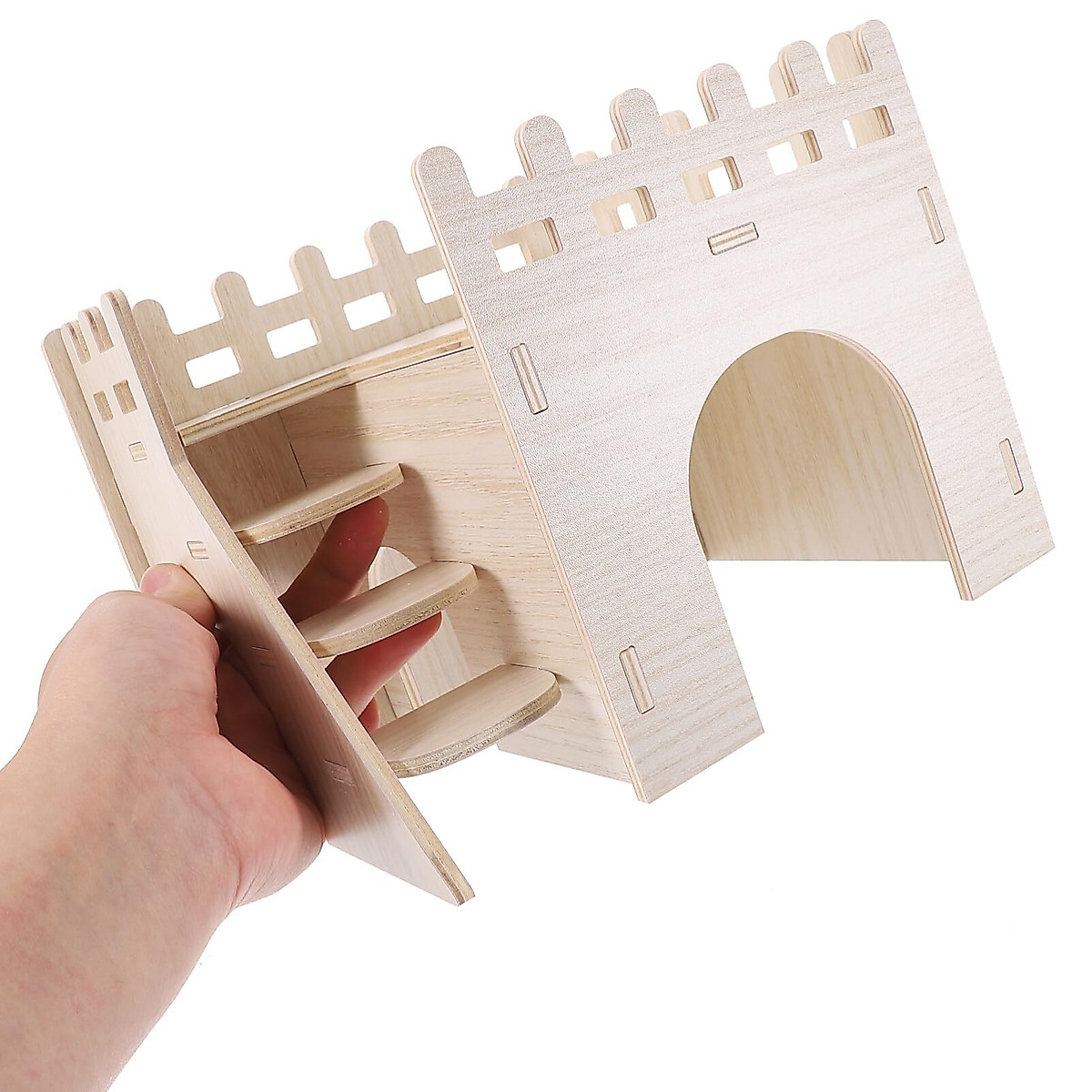 POPETPOP Toys Guinea Pig Toys pet Hamster Hamster Hideout hut Chinchilla Small Animals Ladder Guinea Hideaway Ladder Wooden nest Hamster nest Small House pet Supplies Seesaw