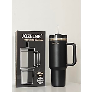 JOZELNK 40oz Tumbler with Handle Insulated Mug wtih Straw and Lid Stainless Steel Vacuum Double Wall Drinking Cup