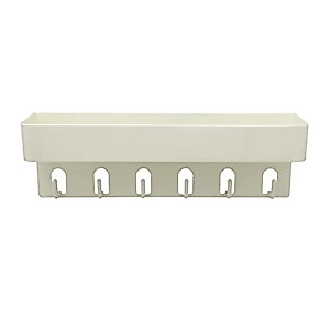 Bddalpke Bathroom Storage Shelf No Punching Towel Brush Wall Mounted Shower Basket Shower Caddy Basket for Bathroom Storage & Organization (White)