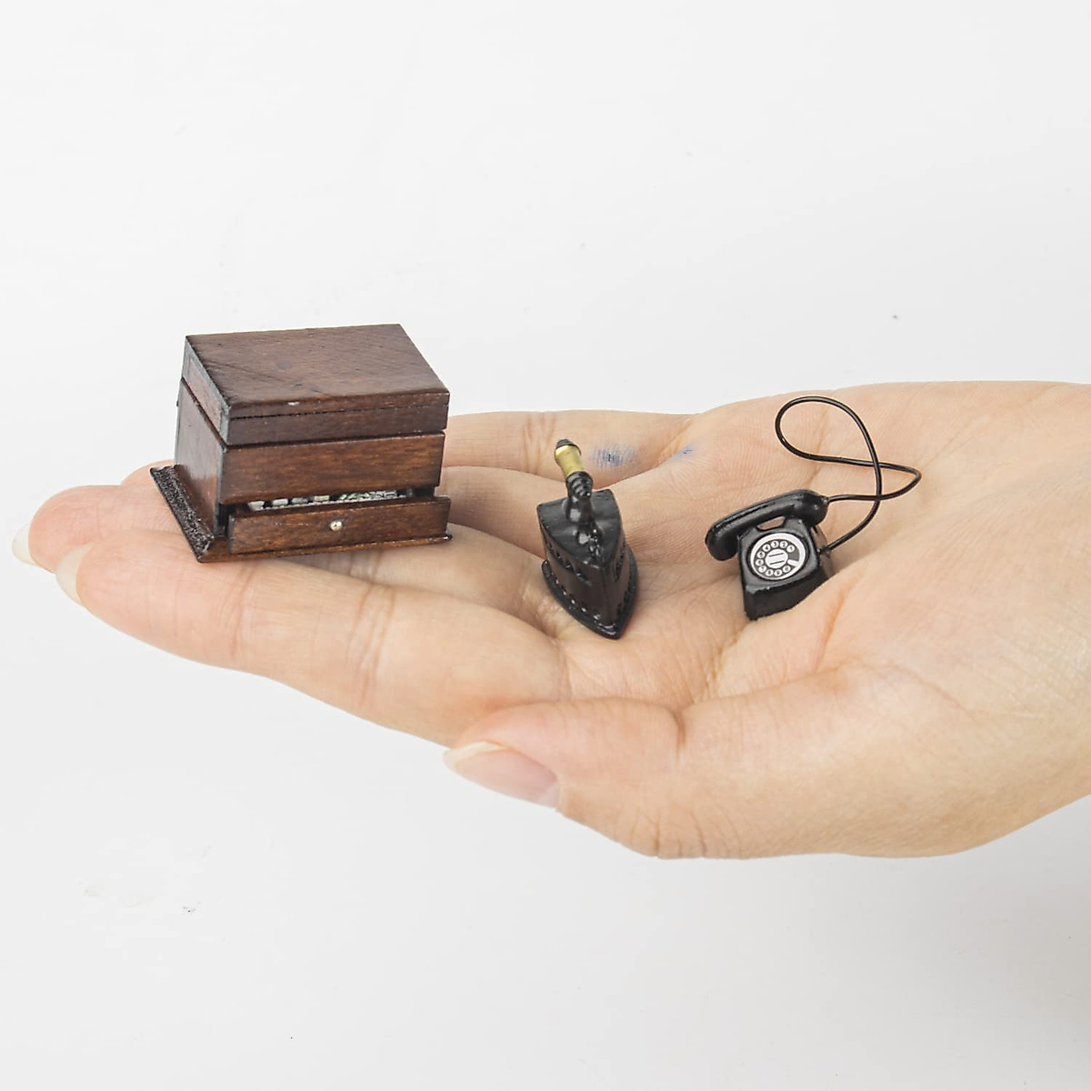 5 Pieces Miniature Furniture Set for 1/12 Scale Set (Vintage Style)