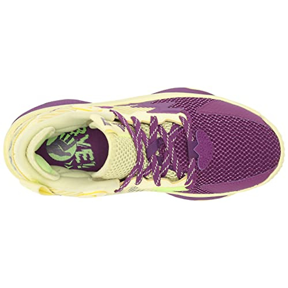 adidas Unisex Dame 8 Basketball Shoe, Yellow Tint/Glory Purple/Signal Green, 11.5 US Men