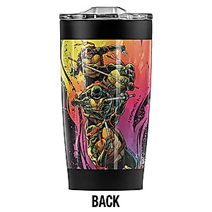 Logovision Teenage Mutant Ninja Turtles TMNT Gradient Group Splash Stainless Steel 20 oz Travel Tumbler, Vacuum Insulated & Double Wall with Leakproof Sliding Lid