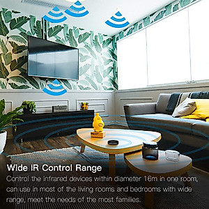 MOES WiFi Smart IR Remote Controller Smart Home Infrared Universal Remote Blaster,One for All Control AC TV DVD CD AUD SAT etc,Compatible with Alexa and Google Home,No Hub Required