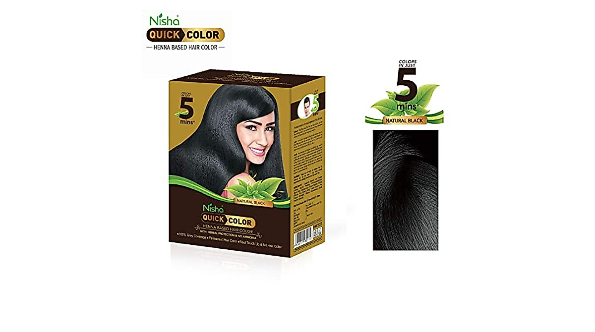 Nisha Quick Hair Color - Herbal Root Touch Up & Grey Coverage