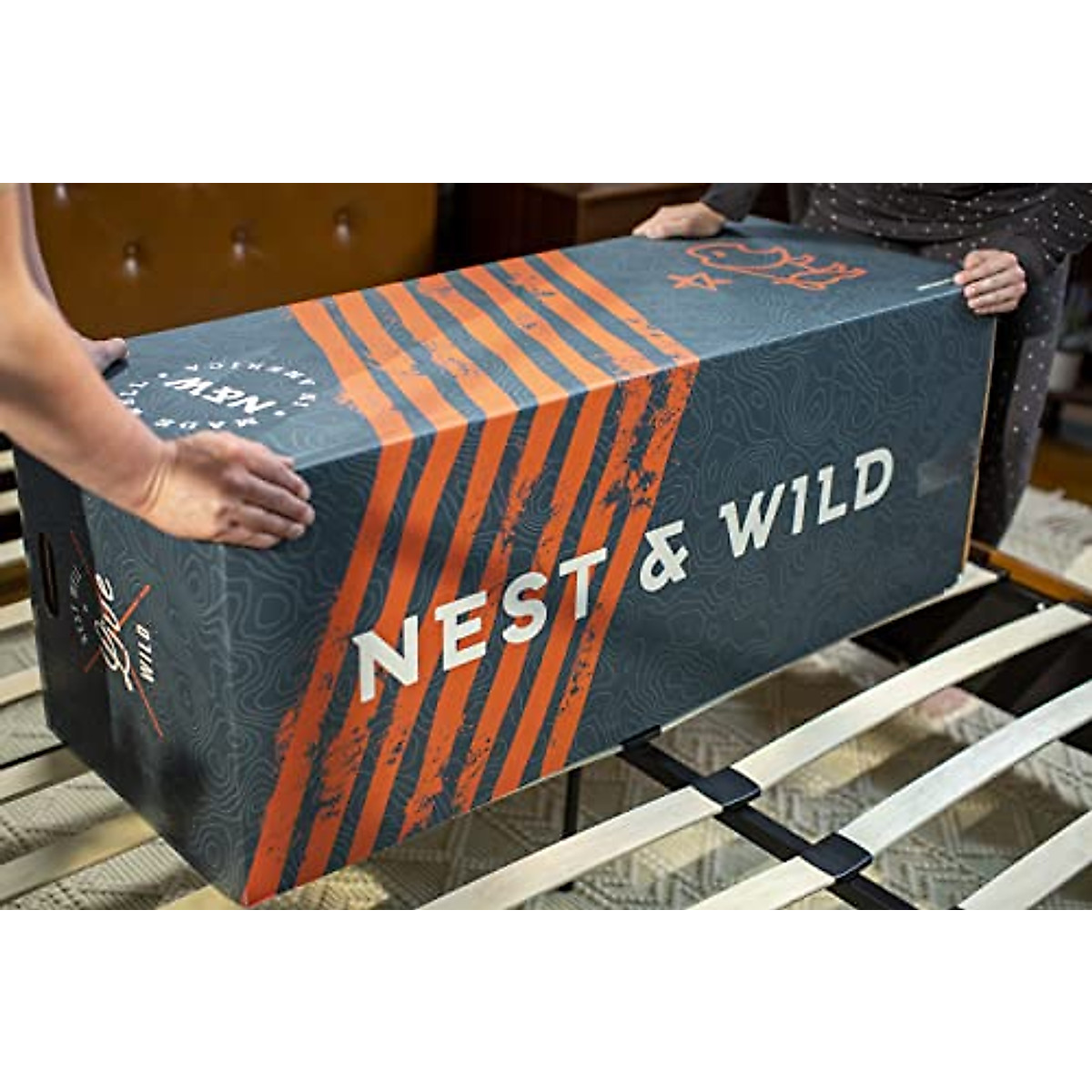 Nest & Wild Mattress Plush 12 Inch | Made in The USA | 100% Fiberglass-Free Cool Touch Cover | Ventilated Memory Foam | Bed in a Box | CertiPUR-US & OEKO-TEX100 Certified Foams (King)