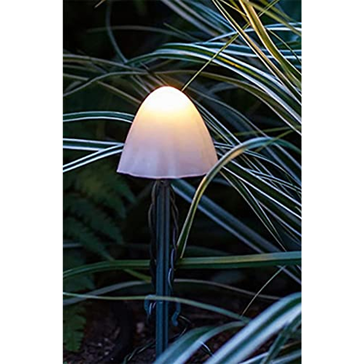 Mushroom String Lights Solar 12FT 12 LEDs Pathway Lights Waterproof Mushroom LED Fairy Lights Outdoor Mini Ground Plug Light for Christmas Yard Patio Gazebo Garden Party Landscape Light, Warm White