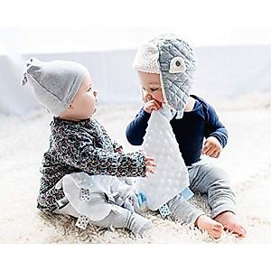 BABY SENSE Taglet Security Baby Blanket Lovey with Pacifier Tag | Soft, Soothing, Comfortable, Warm, Cozy | Unisex & Toddler | Durable & Machine Washable (Pink)