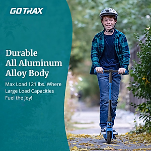 Gotrax GKS Electric Scooter, Kick-Start Boost and Gravity Sensor Kids Electric Scooter, 6" Wheels UL Certificated E Scooter for Kids Age of 6-12 (Blue)